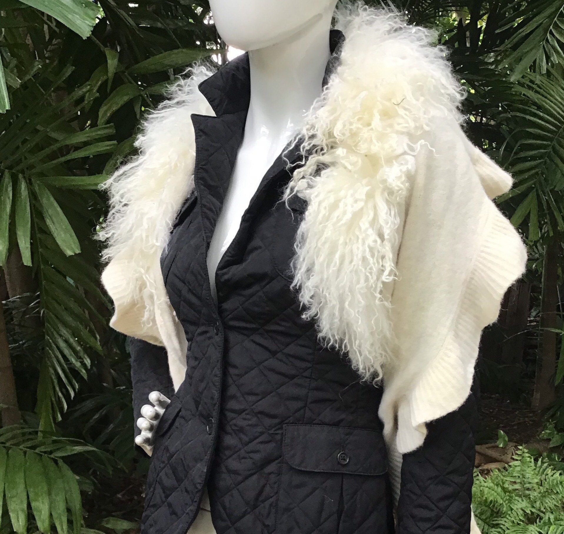 Vintage Wool and Angora Shawl - Etsy