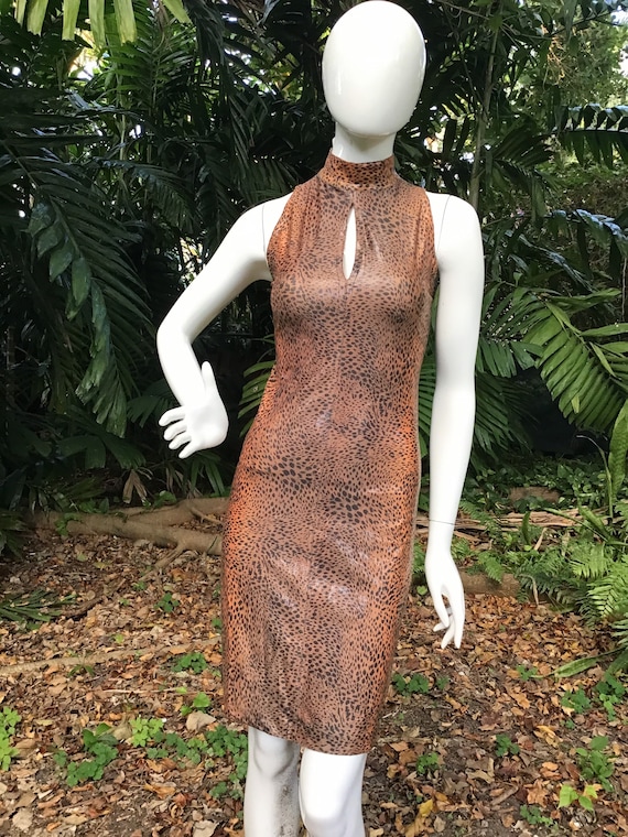 vintage faux leather dress - Gem