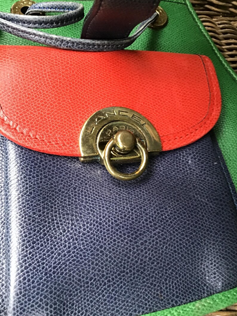 Vintage Tri Color Hand Bag - Etsy