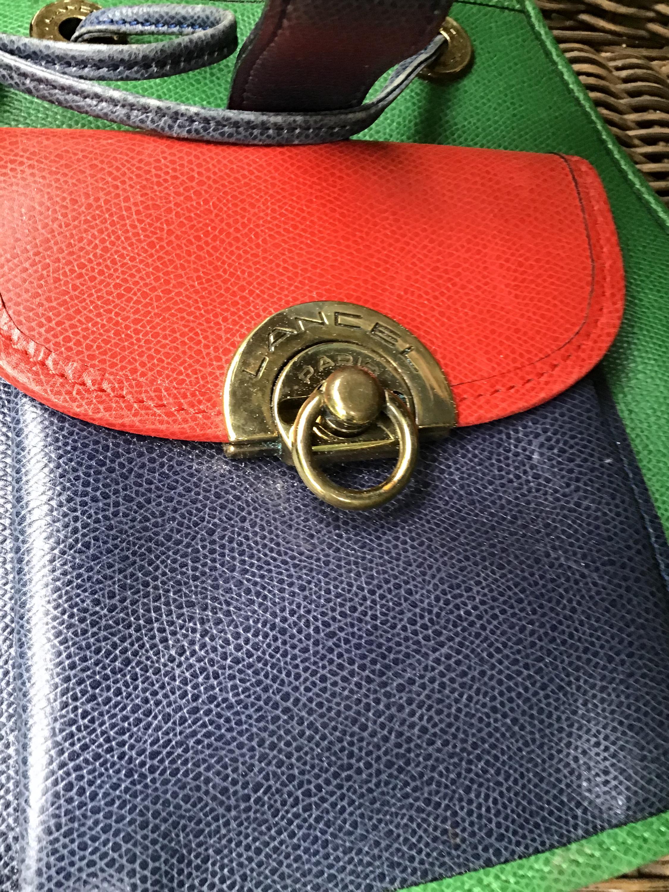 Vintage Tri Color Hand Bag - Etsy