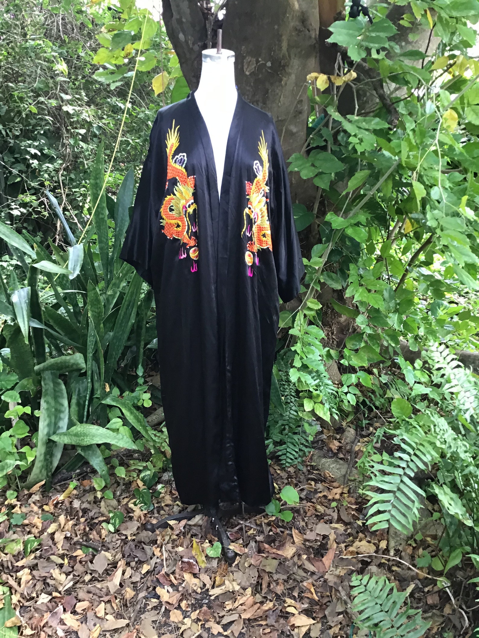 Vintage Silk Chinese Robe - Etsy