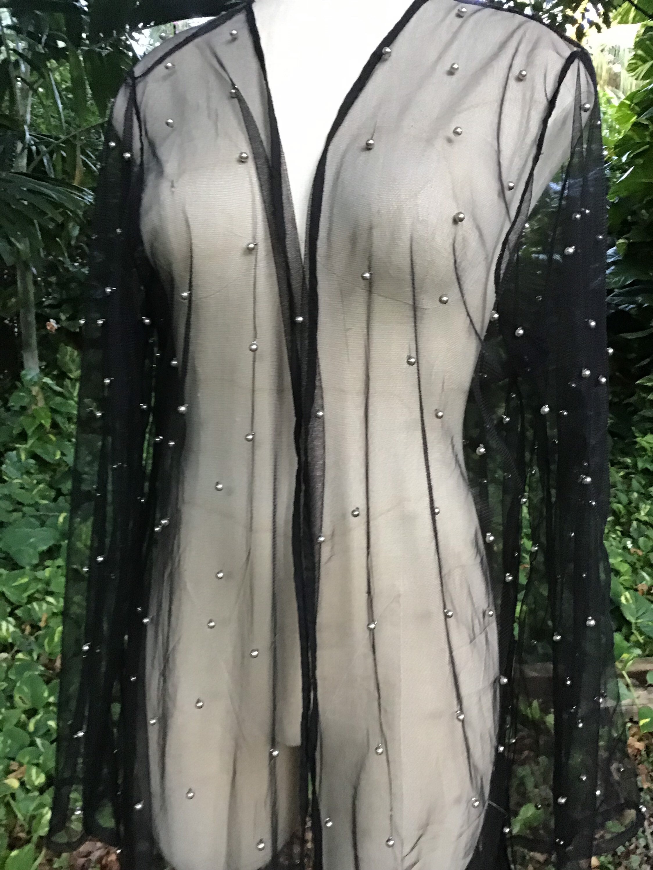 Vintage Net Coat With Beads - Etsy