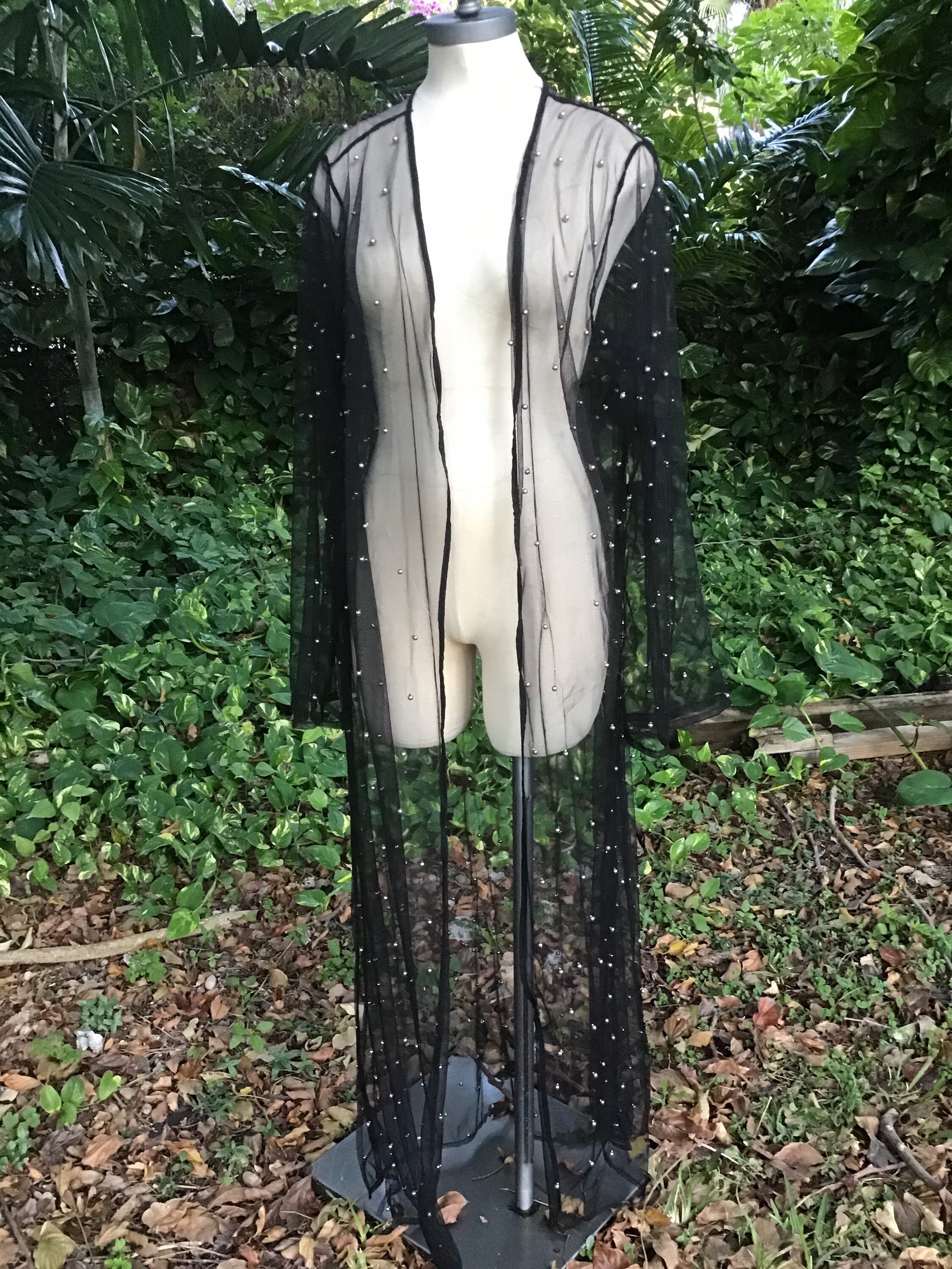 Vintage Net Coat With Beads - Etsy