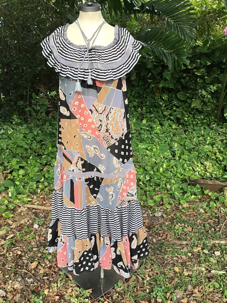 Vintage Diane Frey Maxi Dress - Etsy