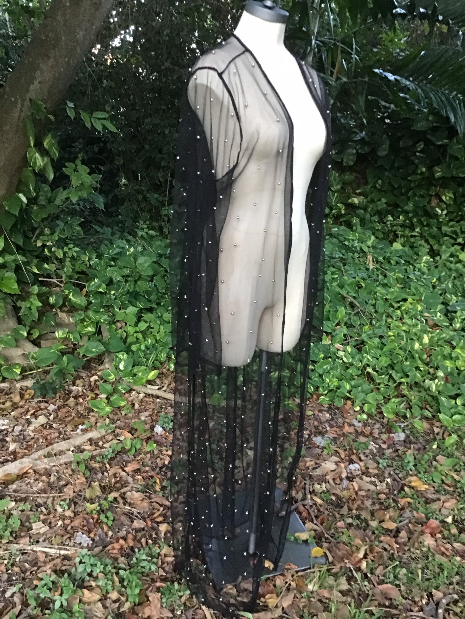 Vintage Net Coat With Beads - Etsy