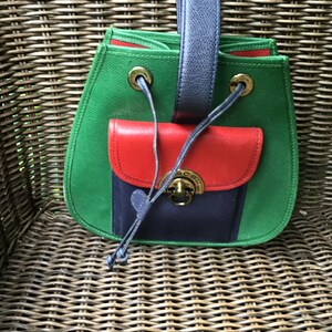 Vintage Tri Color Hand Bag - Etsy