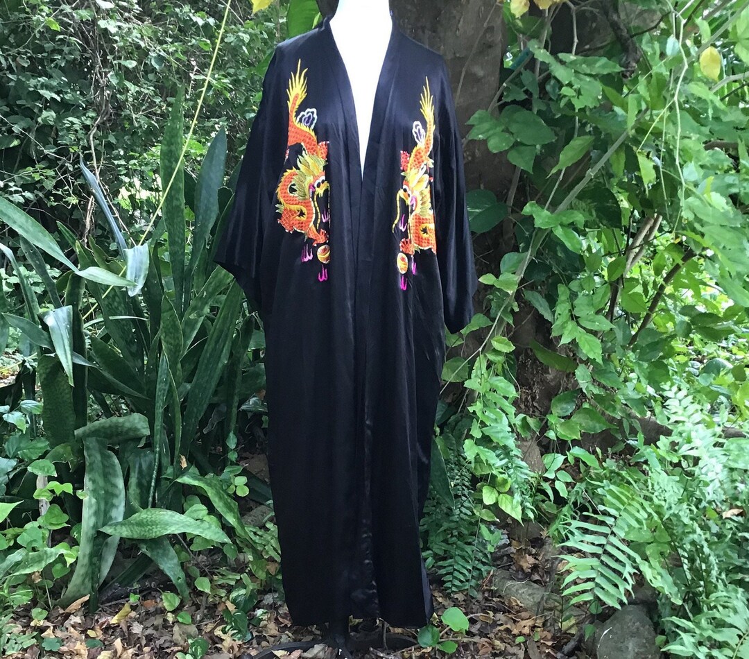 Vintage Silk Chinese Robe - Etsy