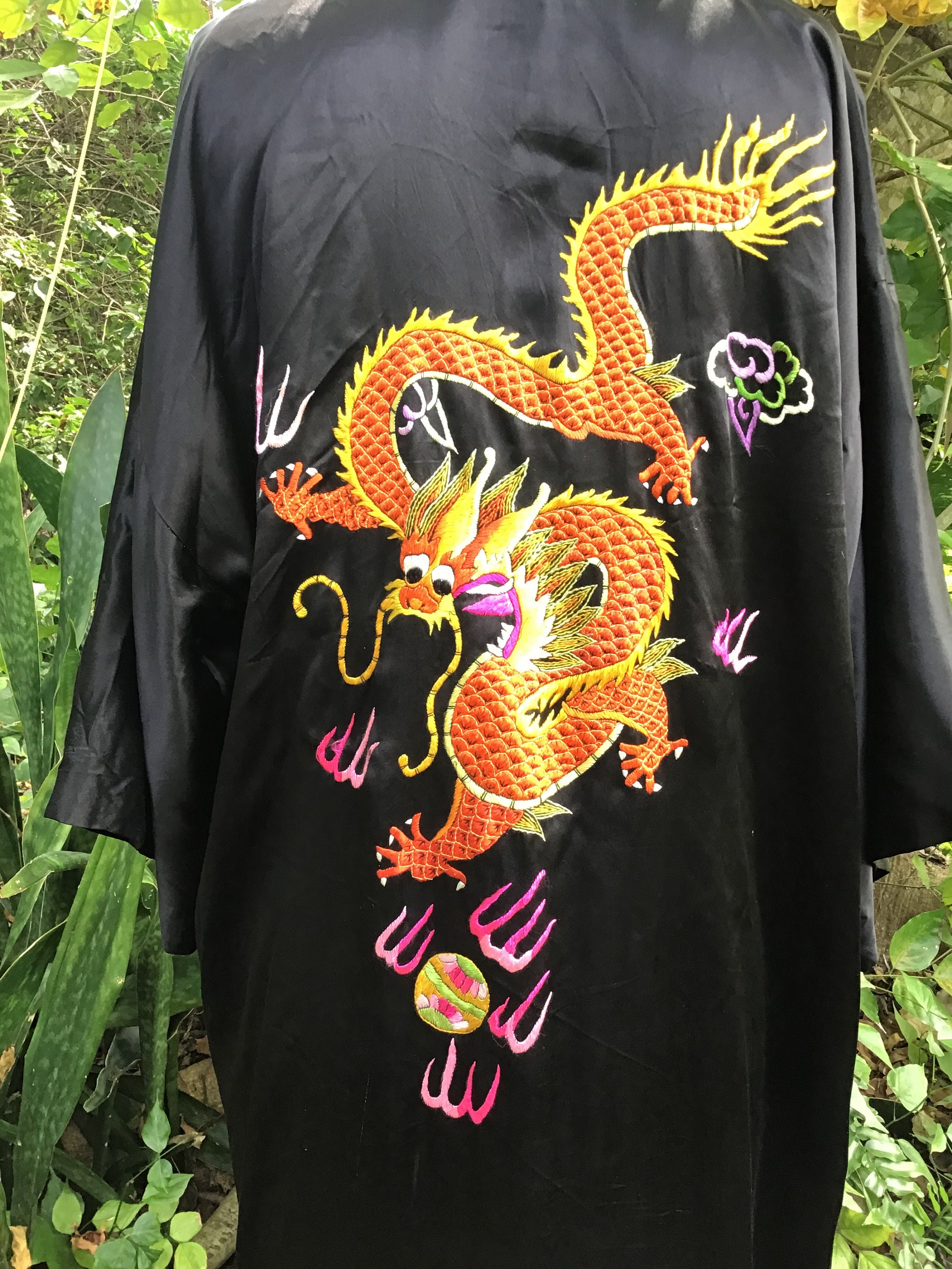 Vintage Silk Chinese Robe - Etsy