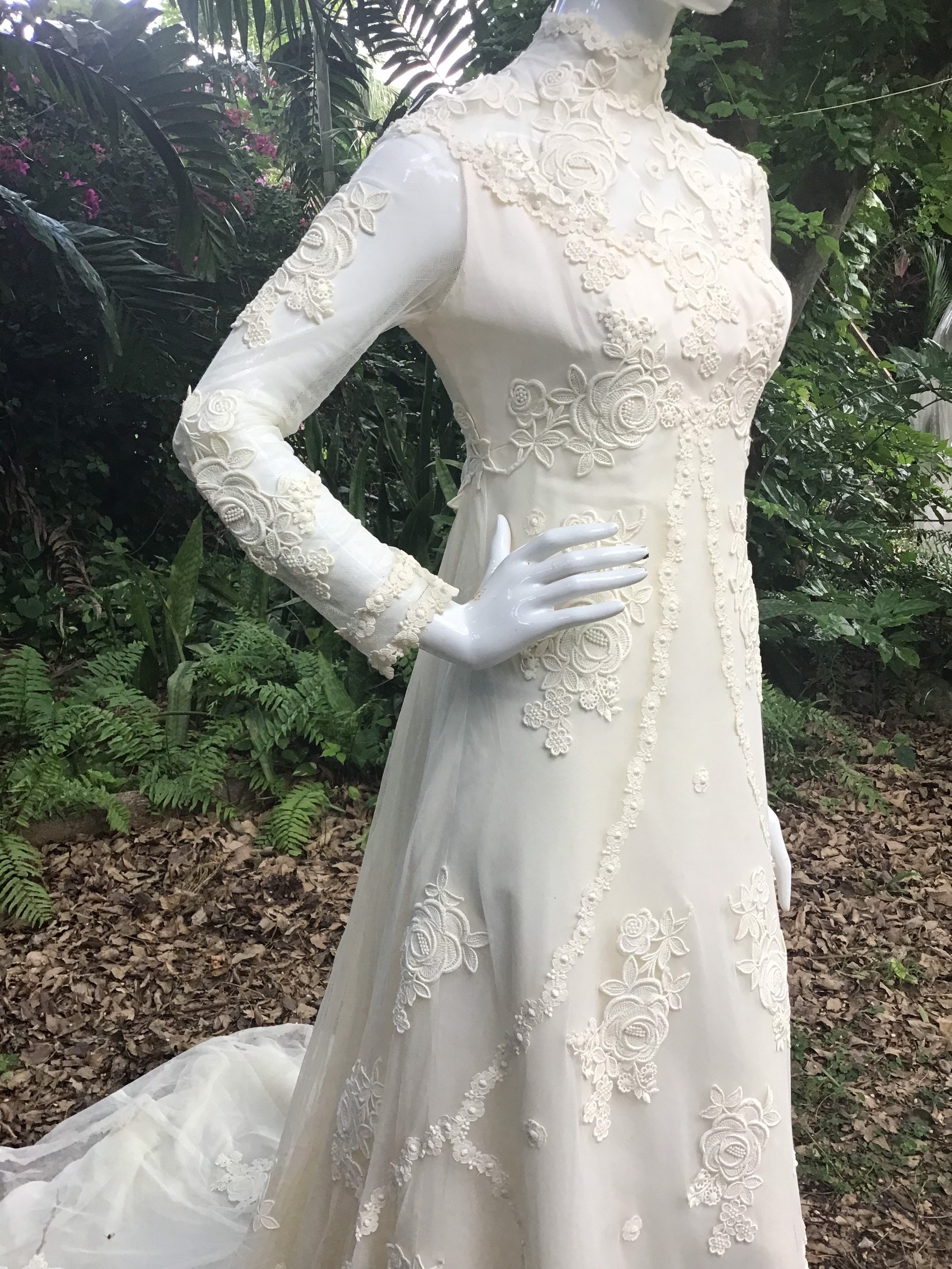 Vintage 1970s Wedding Dress - Etsy