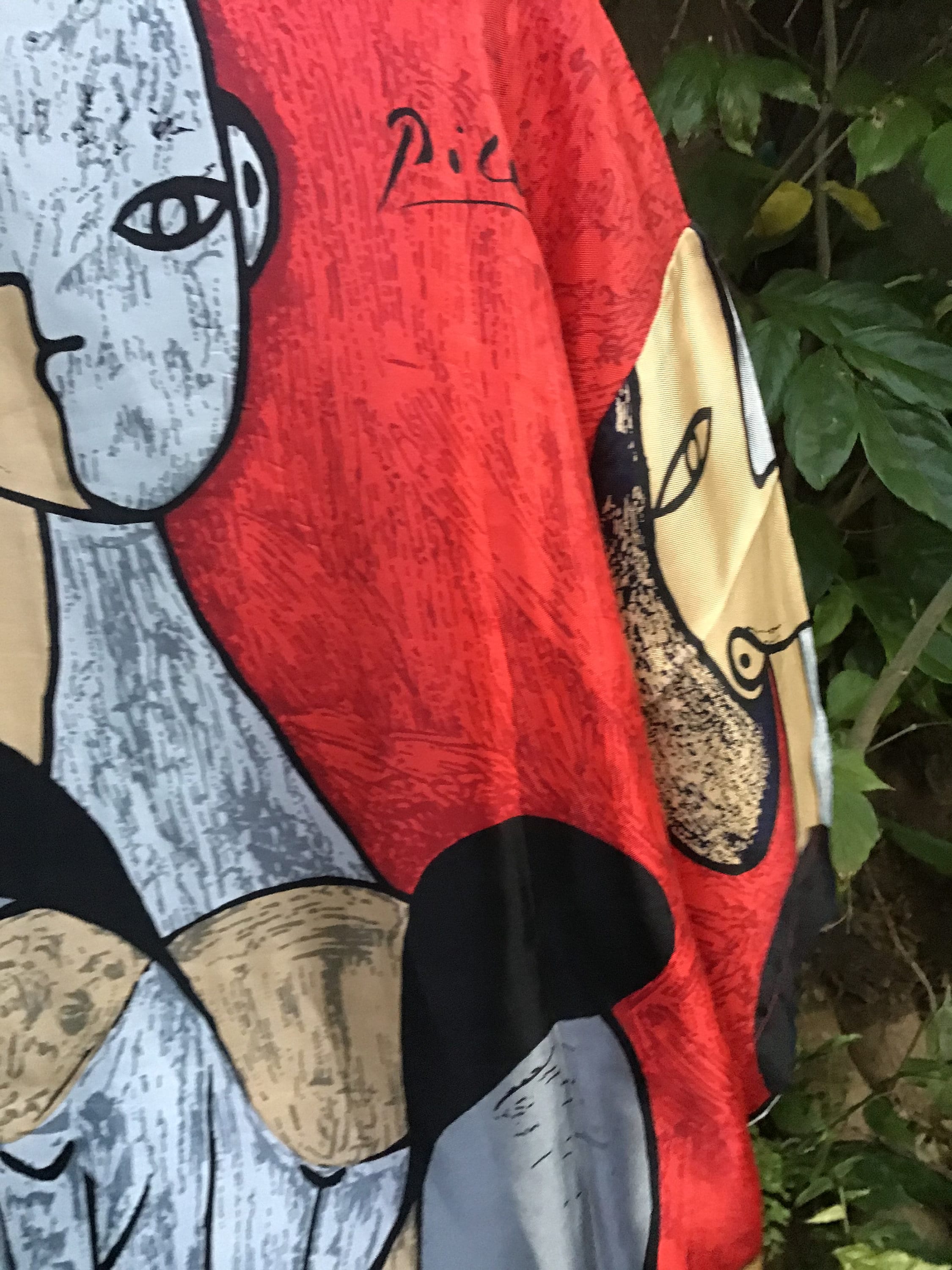 Pablo Picasso Print Silk Shirt - Etsy