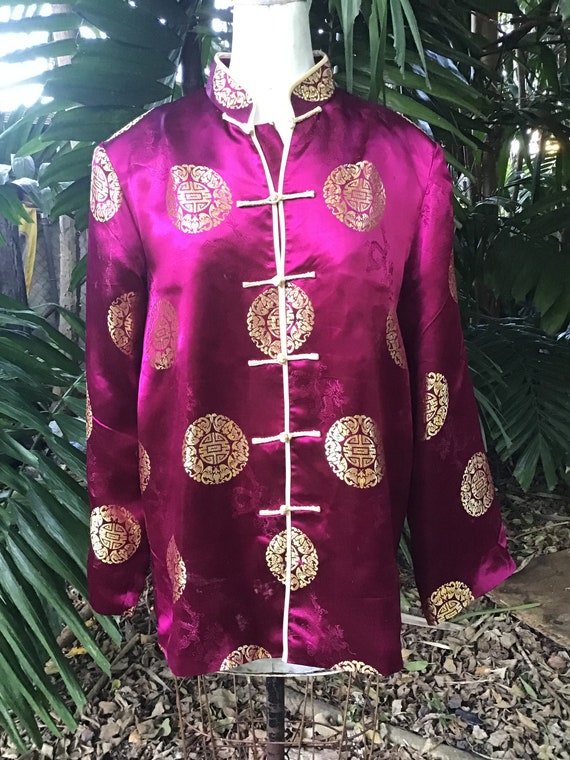 Satin Chinese Jacket - Gem