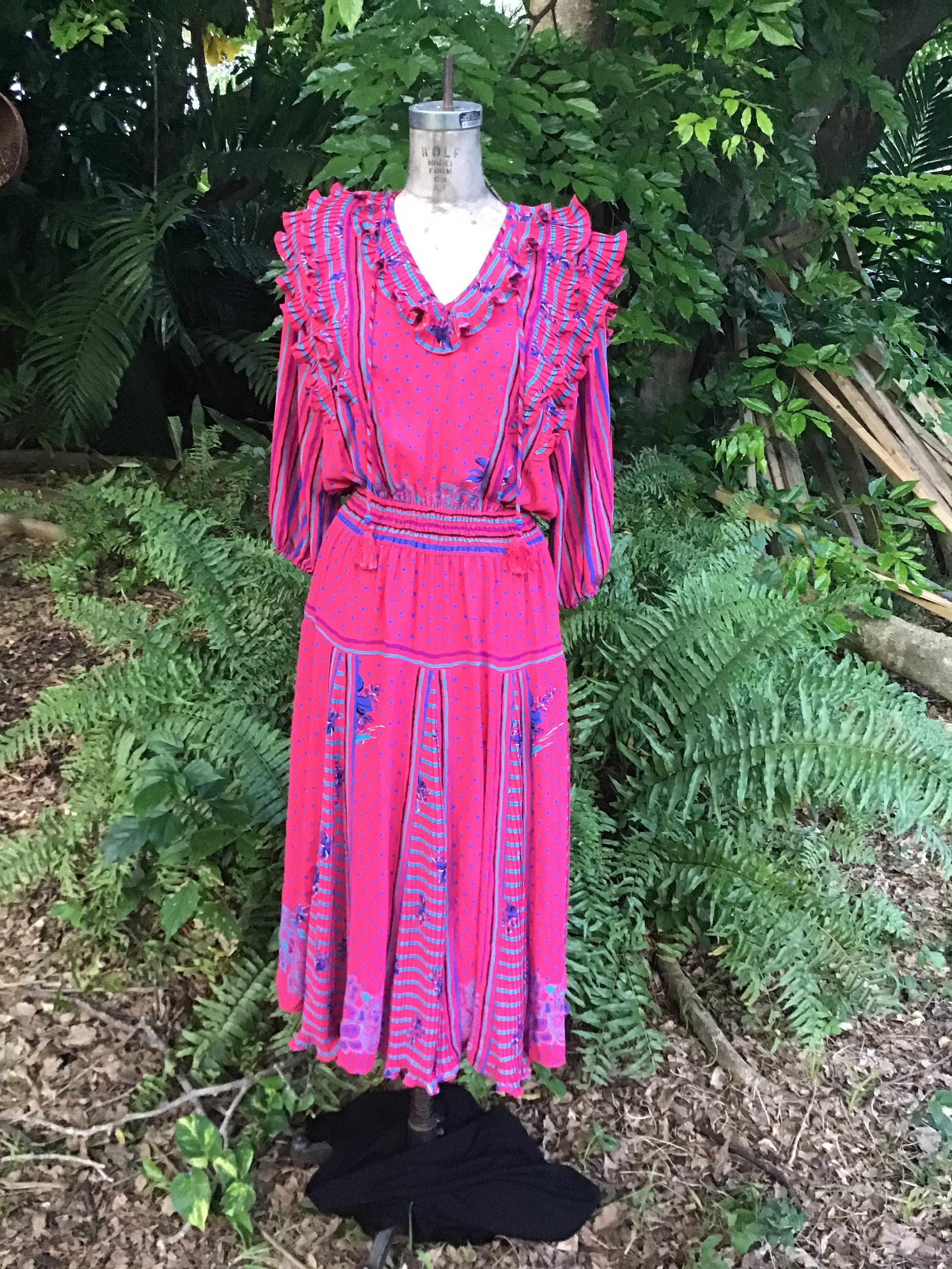 Vintage Diane Frey Signature Dress 1980s - Etsy