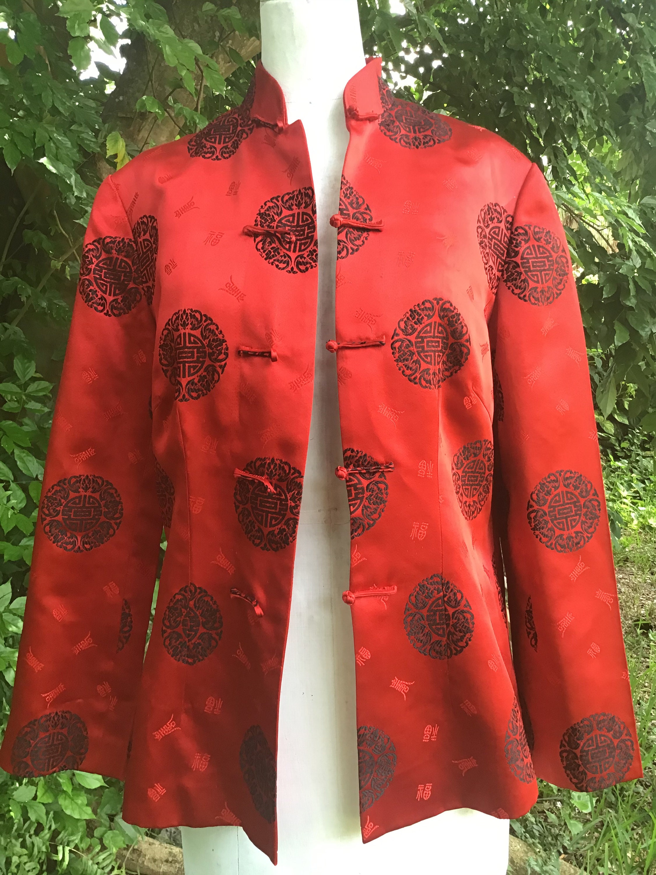 Vintage Chinese Silk Jacket - Etsy Vintage Chinese Silk Jacket - Etsy