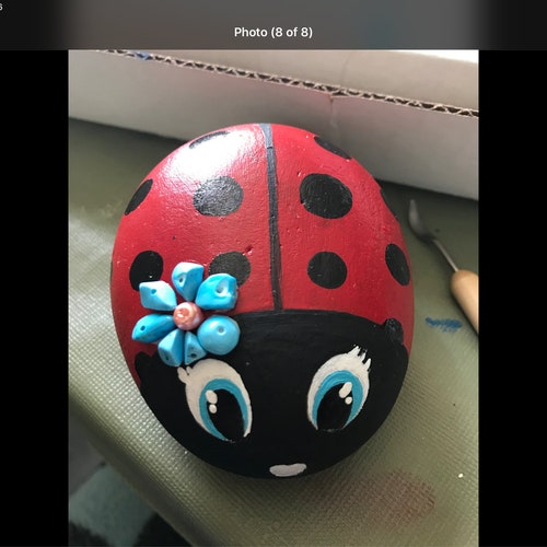 Ladybug Rock Hand Painted With Love - Etsy