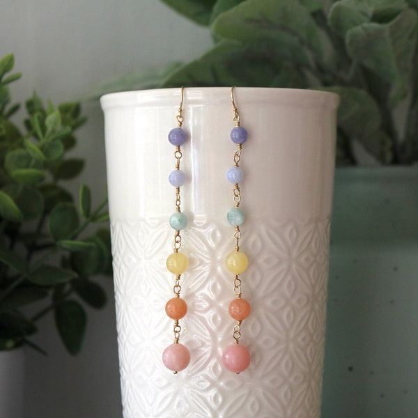 Rainbow Earrings - Etsy
