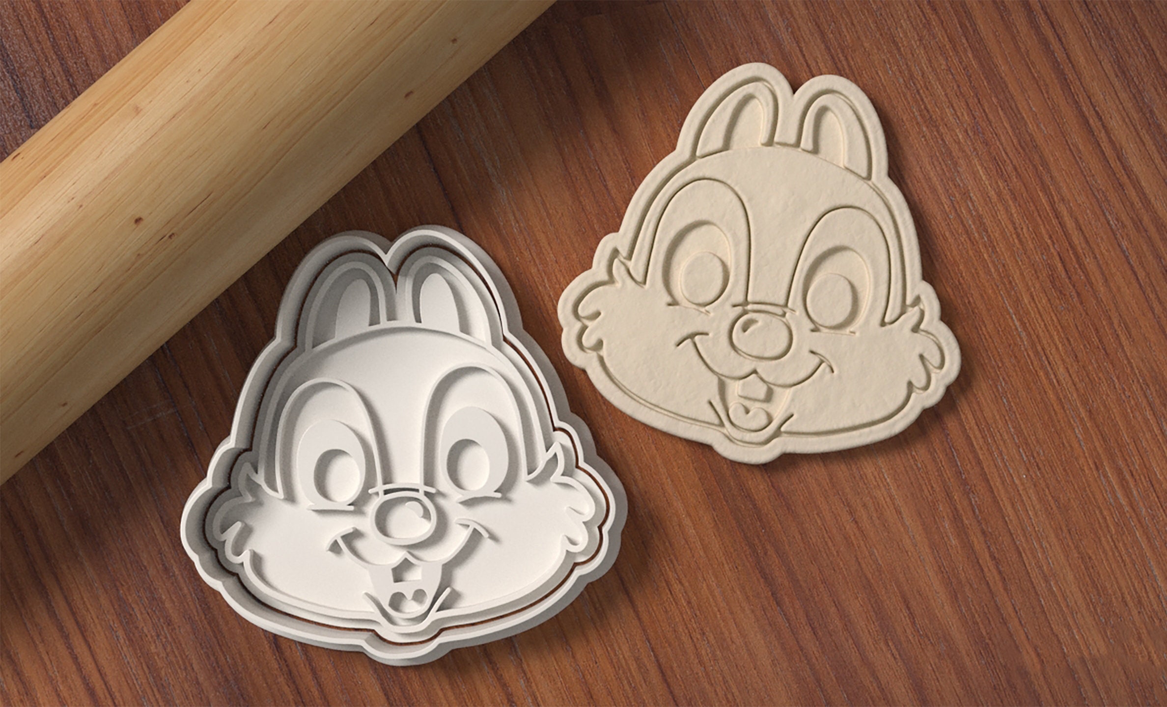 STL File Only - Chip Chipmunk Cutter and Stamp Set | Cookie Stamp ...