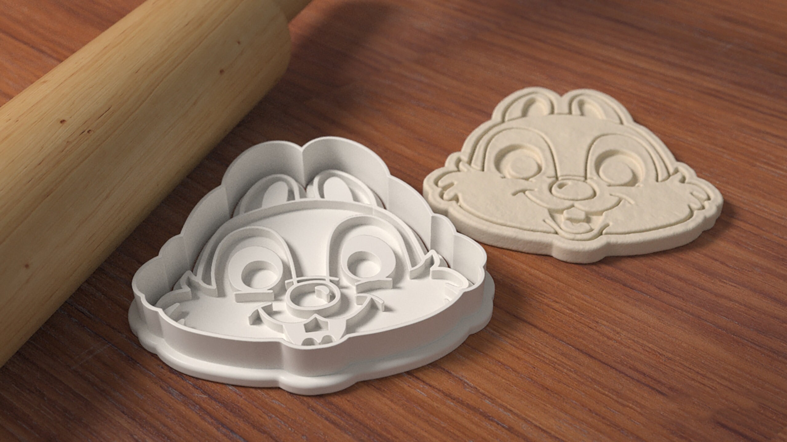 STL File Only - Chip Chipmunk Cutter and Stamp Set | Cookie Stamp ...