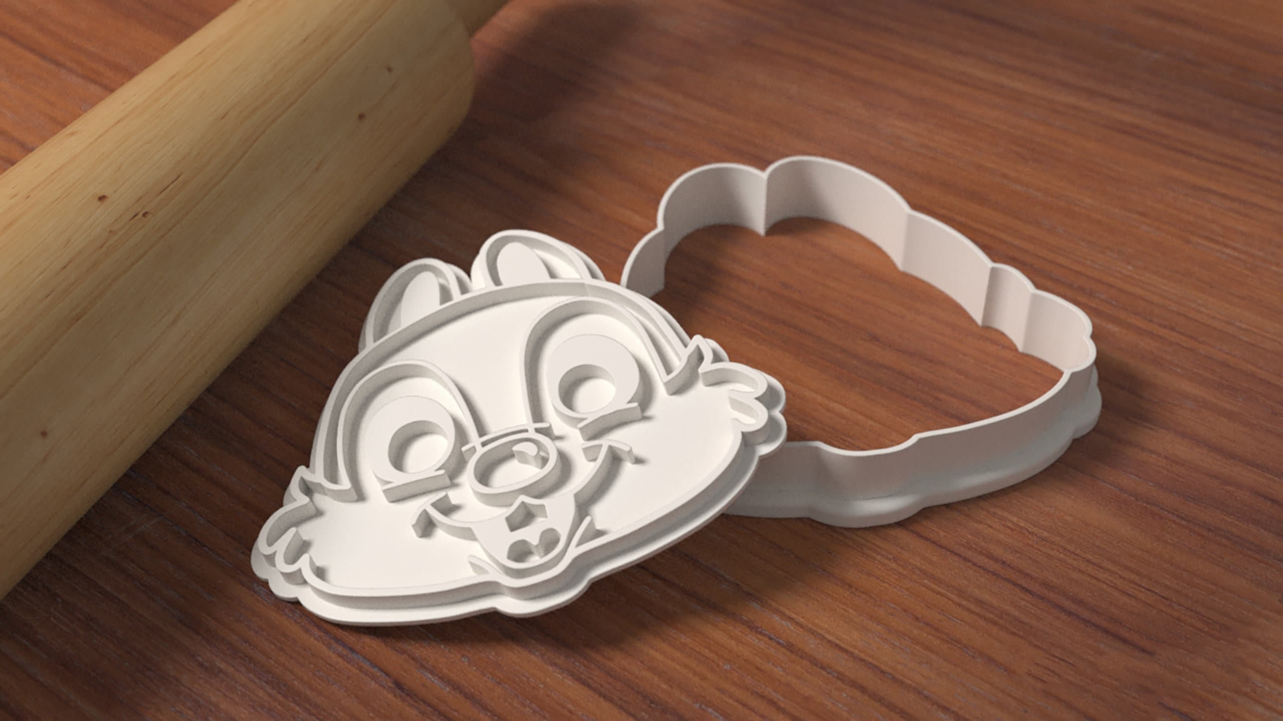 STL File Only - Chip Chipmunk Cutter and Stamp Set | Cookie Stamp ...