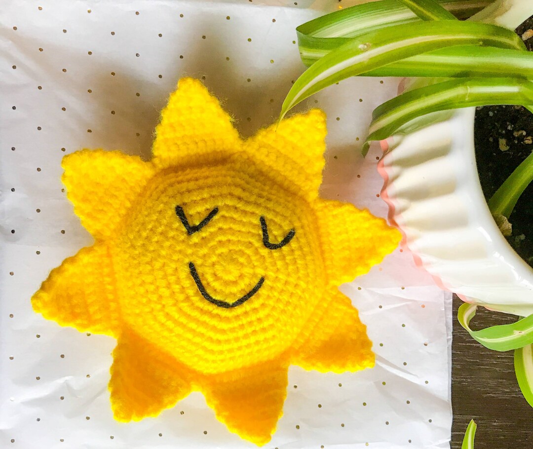 Crocheted Sunshine Plushie/sunshine Pillow/sun Toy - Etsy
