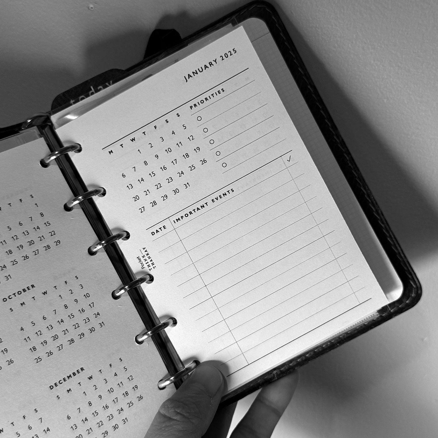 POCKET XL Size Monthly Overview Plan 2025 Printable Inserts - Etsy