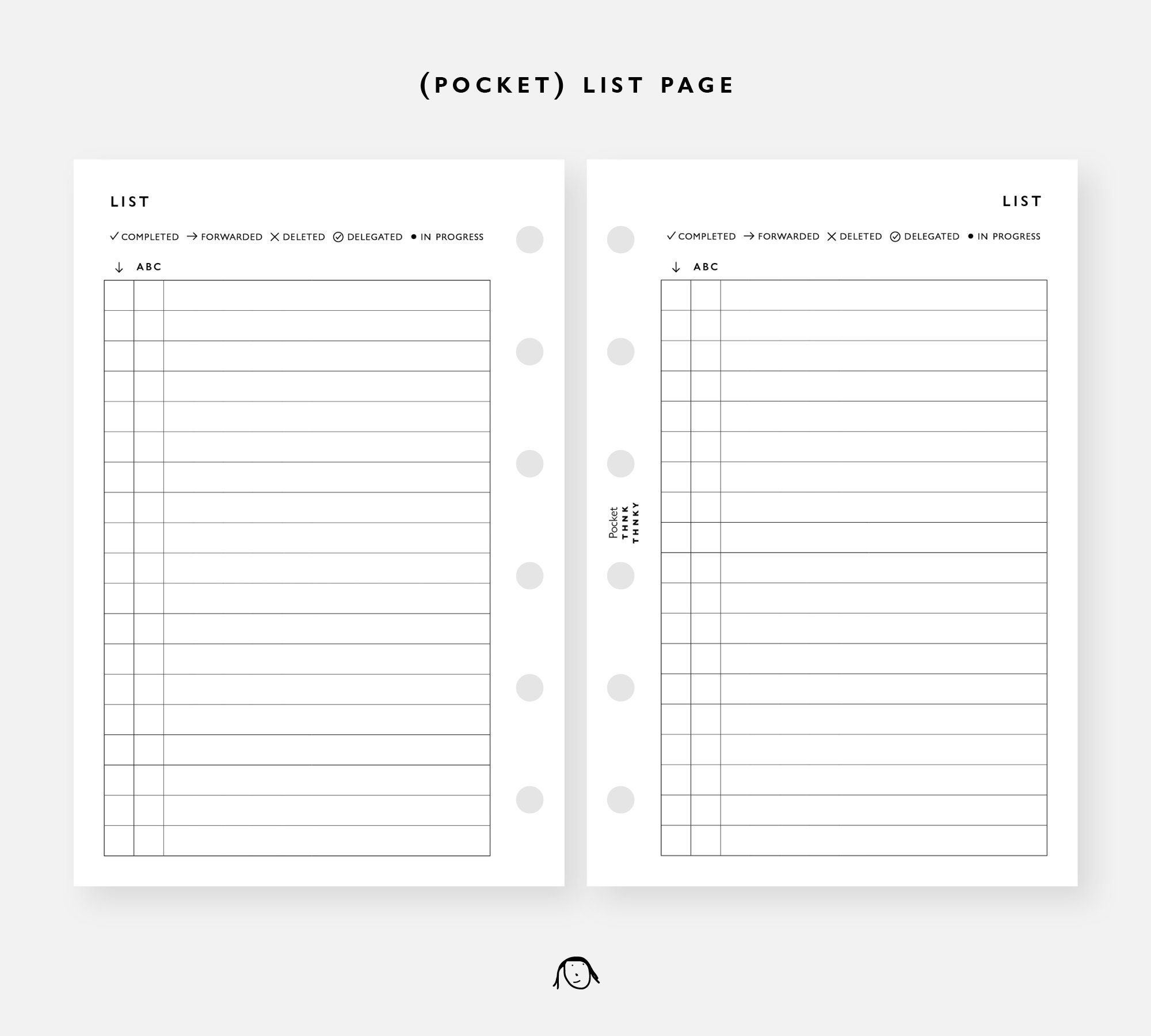 POCKET Size List Printable Inserts - Etsy