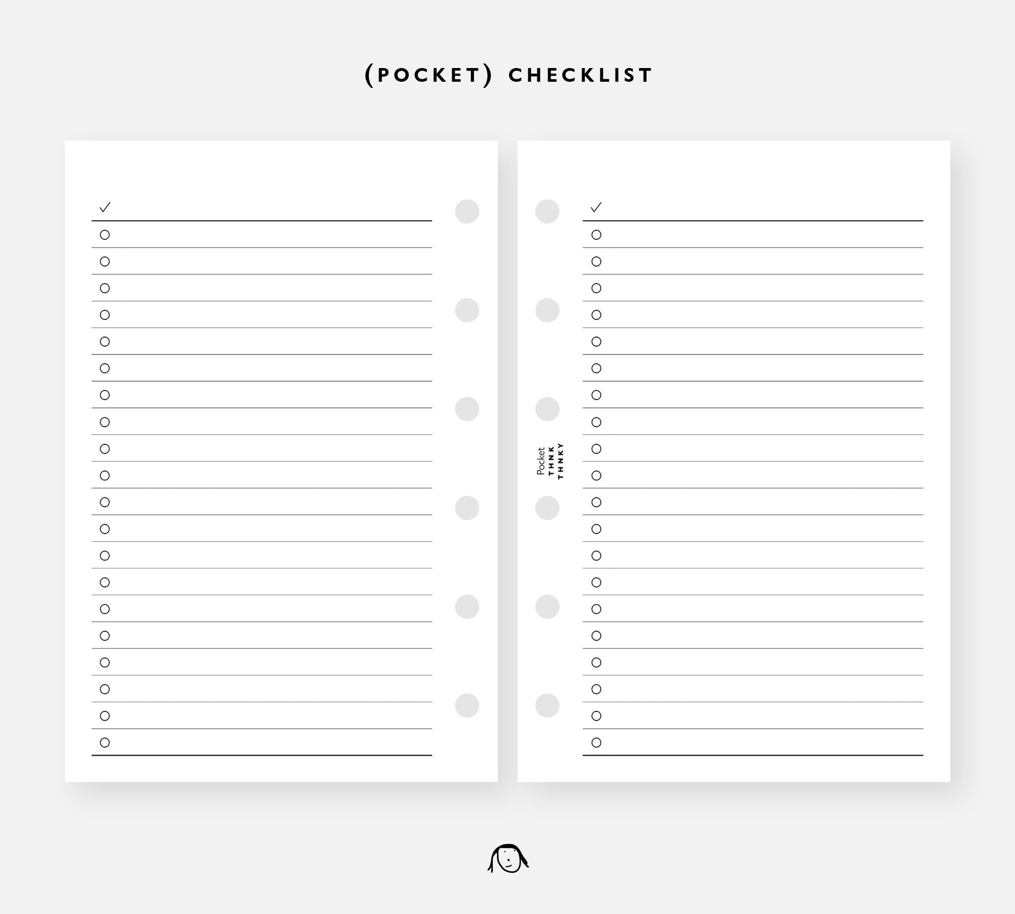 POCKET Size Checklist Printable Inserts / Agenda Printable / Ring ...