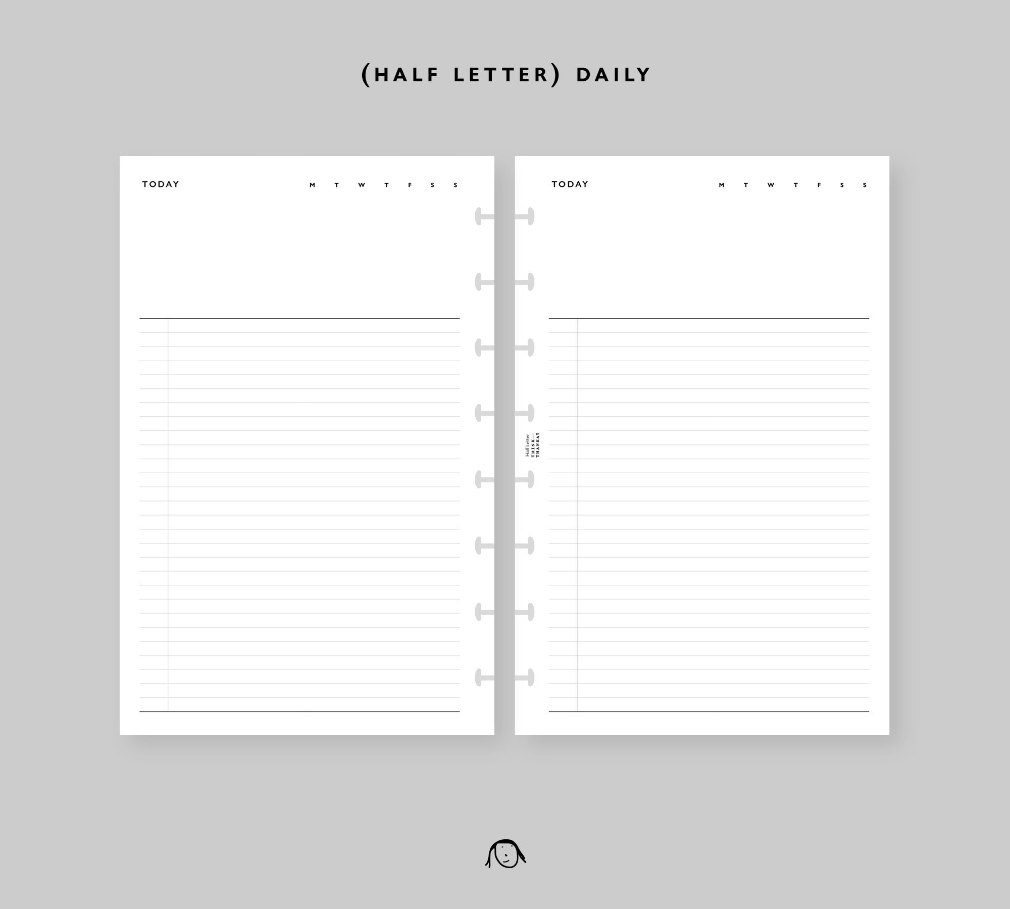 Half Letter Size Daily Printable Inserts - Etsy