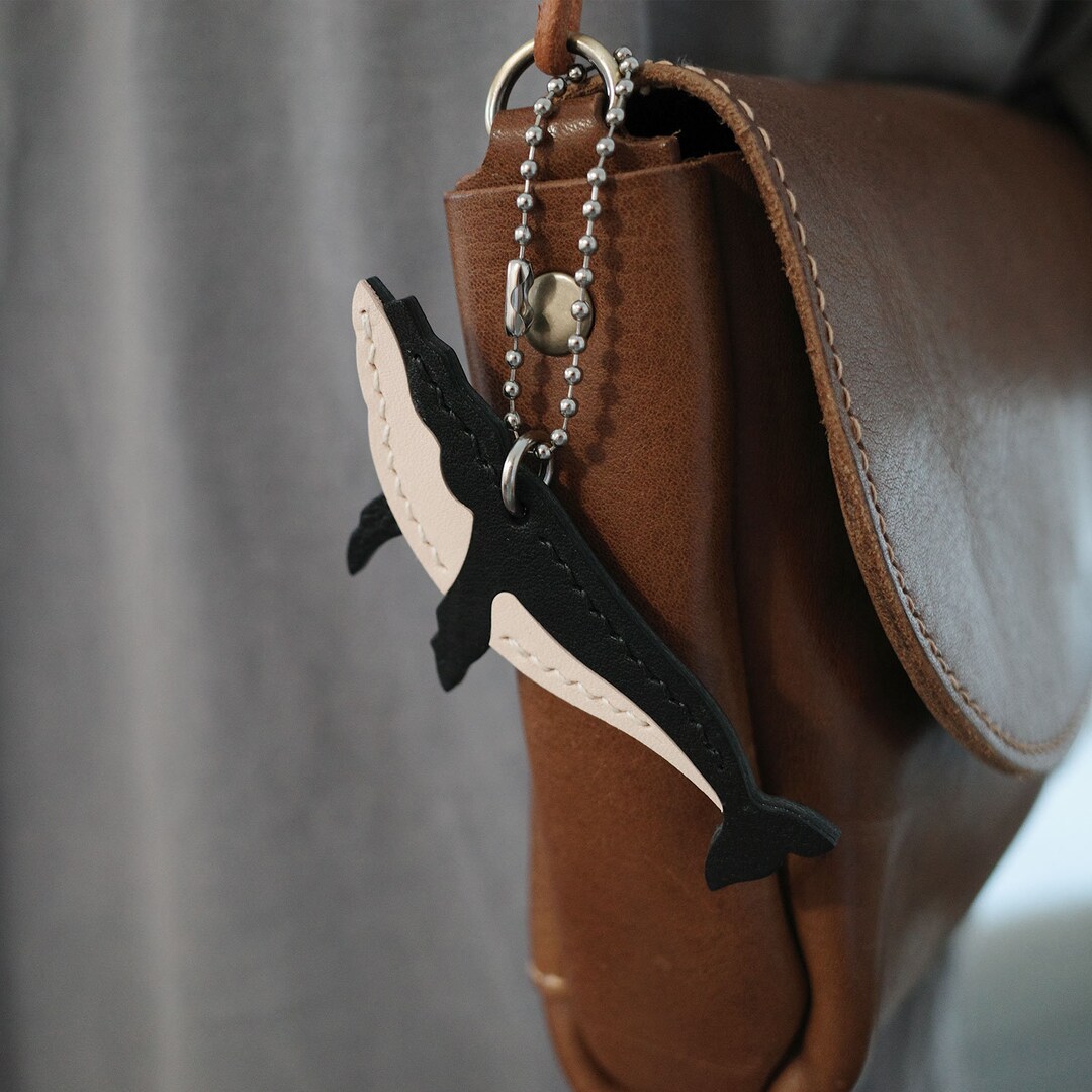 Leather Whale Charm - Etsy