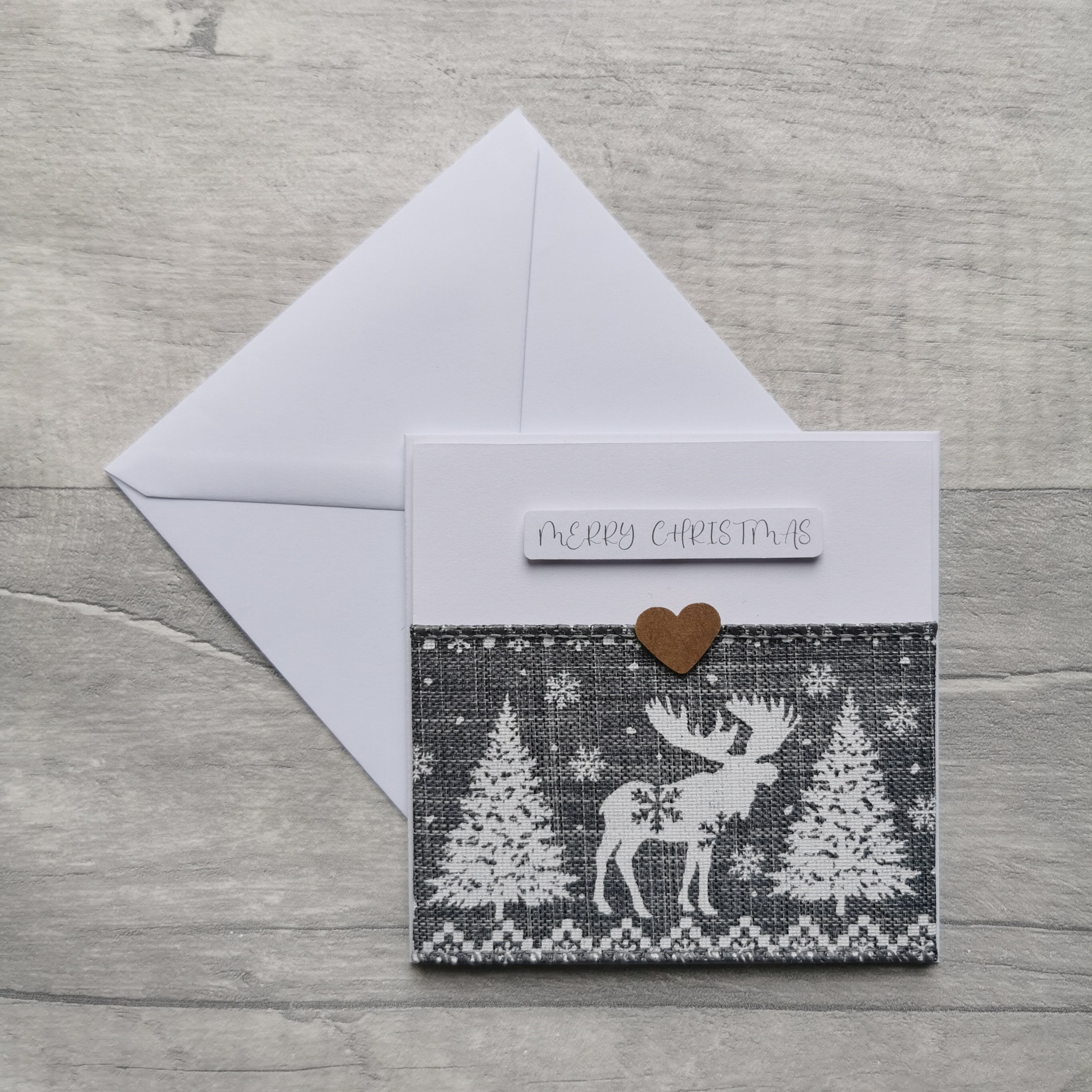 Pack of 6 Handmade Christmas Cards, Pack of Rustic Elegant Small ...