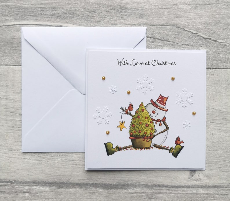 Pack of 6 4x4 Cute Christmas Cards, Personalised Christmas Cards, Pack ...