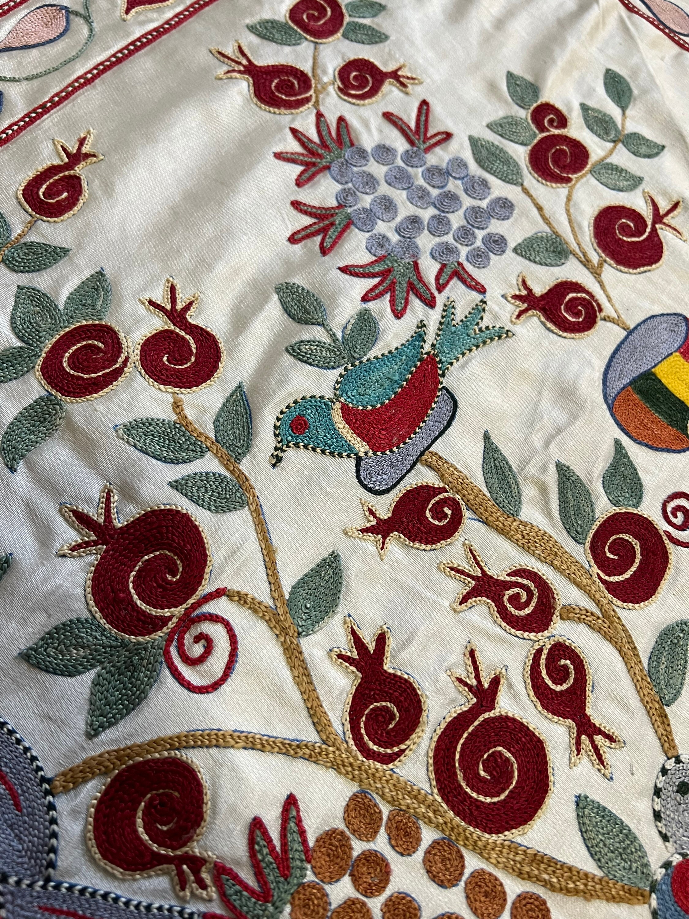 Central Asia Tree of Life Silk on Silk Suzani Wall Hanging - Etsy
