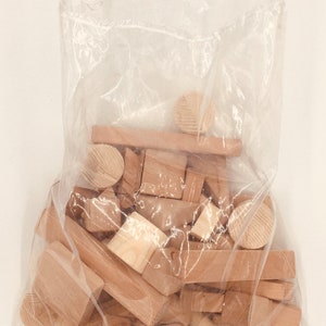 Toy Wooden Building Blocks - Handmade Set of 60 - Etsy