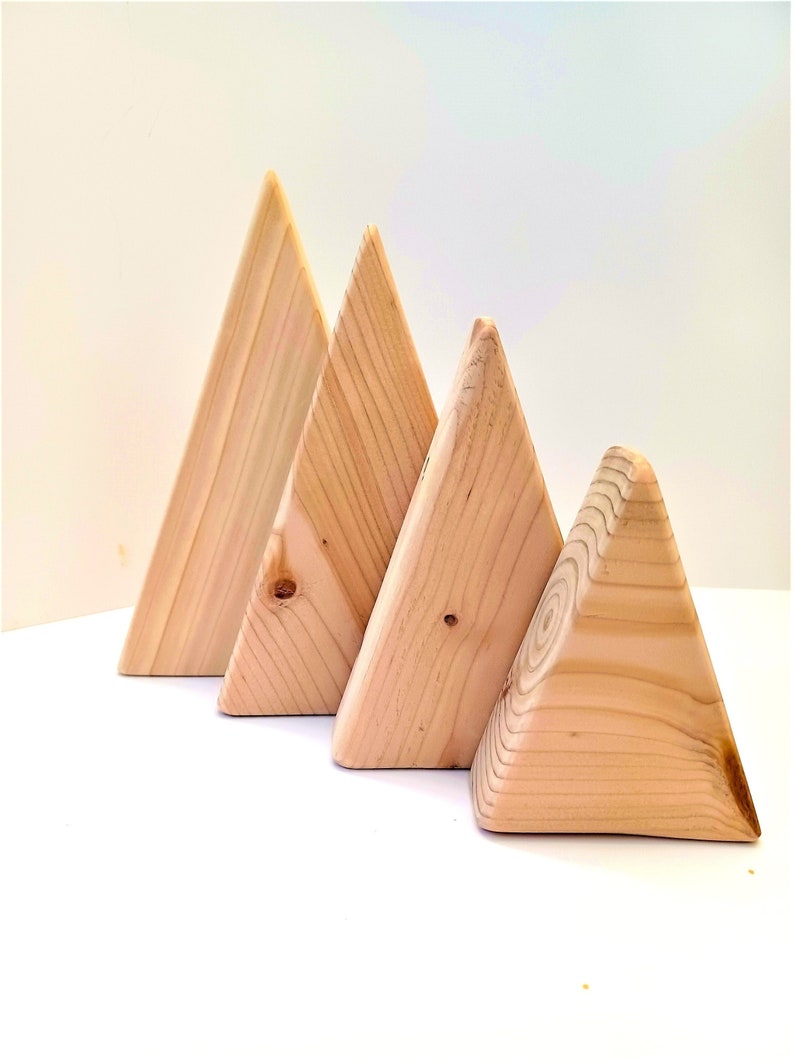 Triangle Christmas Trees - Handmade Unfinished Wood - Etsy