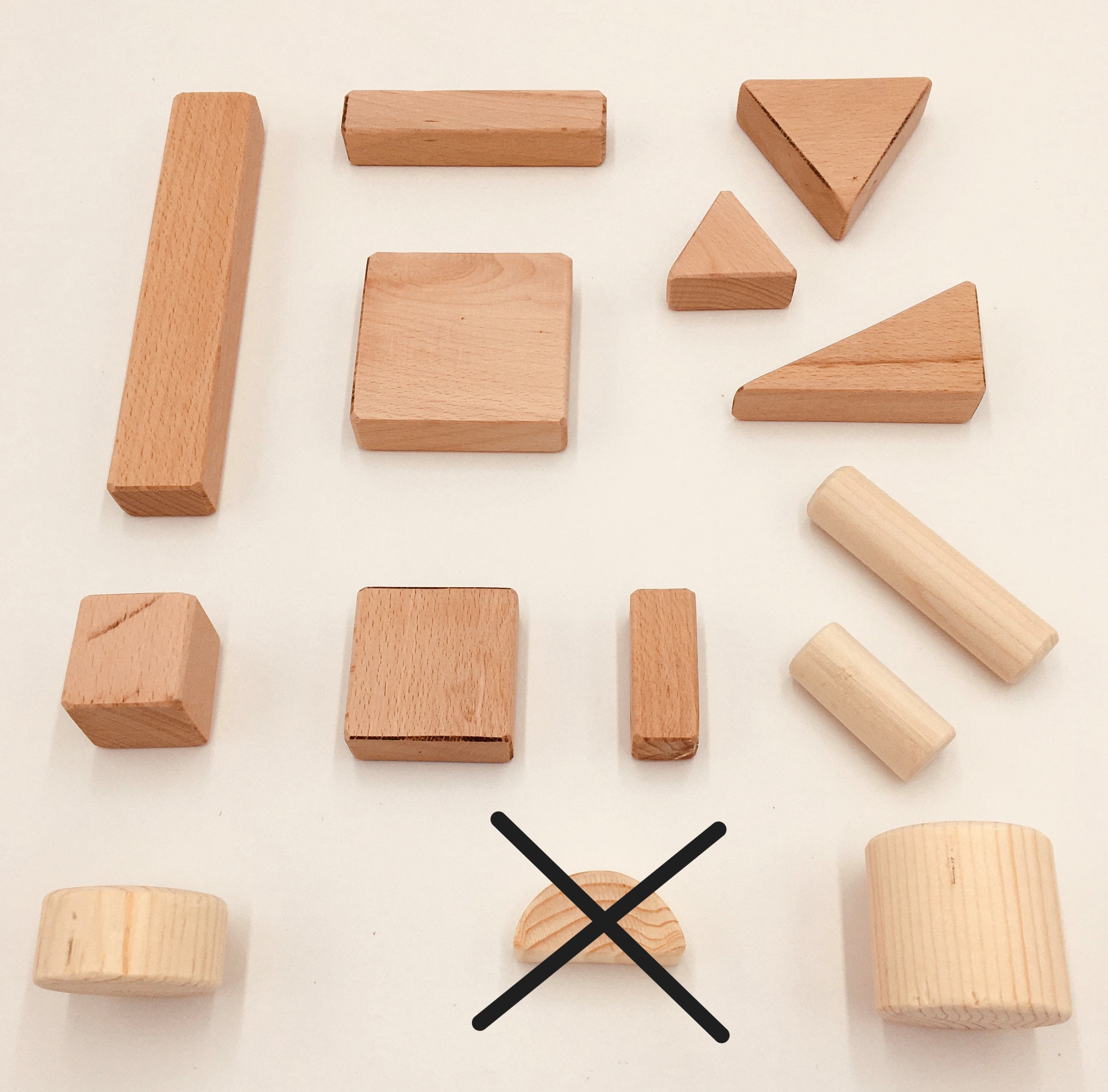 Toy Wooden Building Blocks - Handmade Set of 60 - Etsy