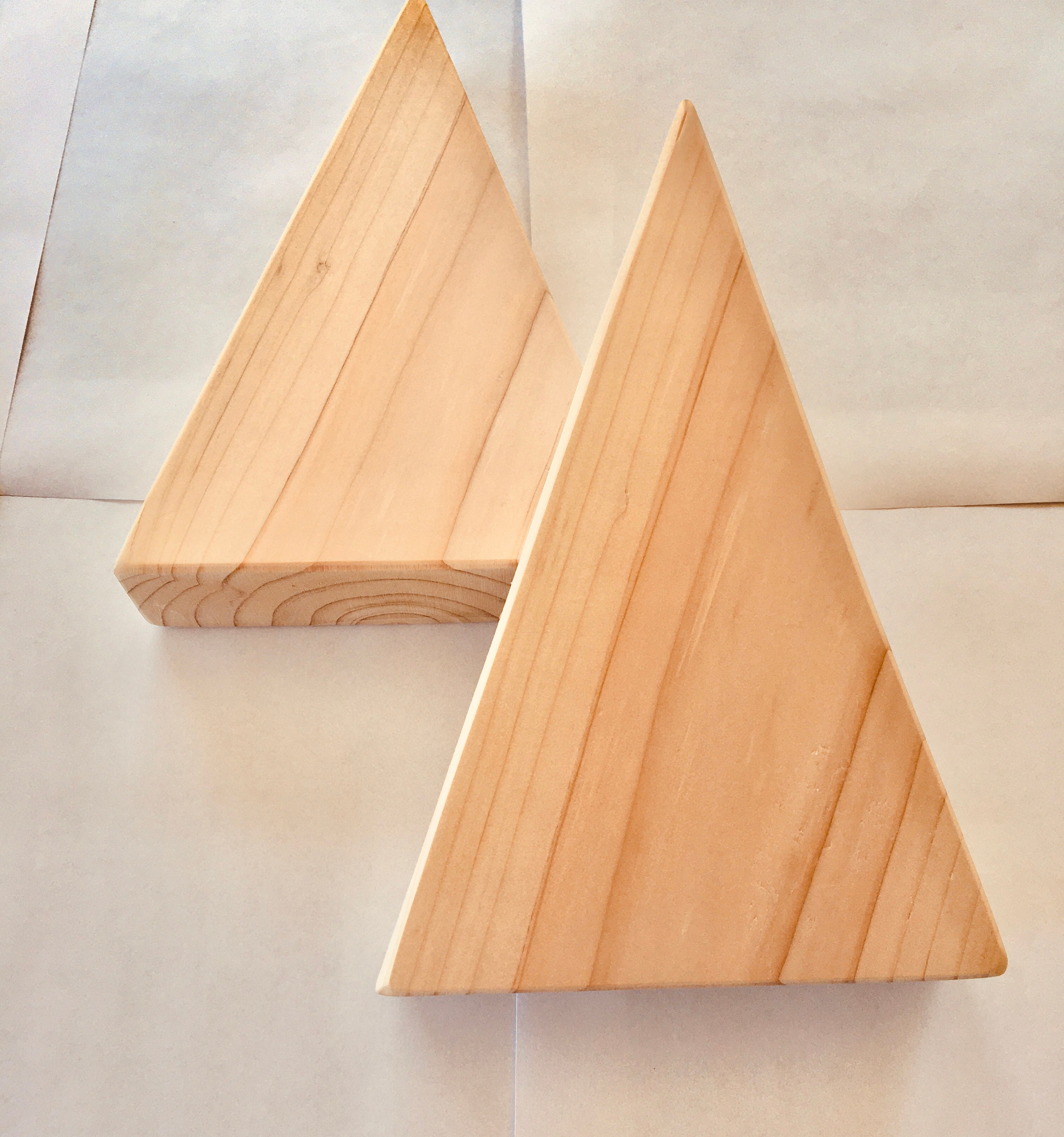Wood Triangle Set - Handmade Unfinished 2 Piece Set - Etsy