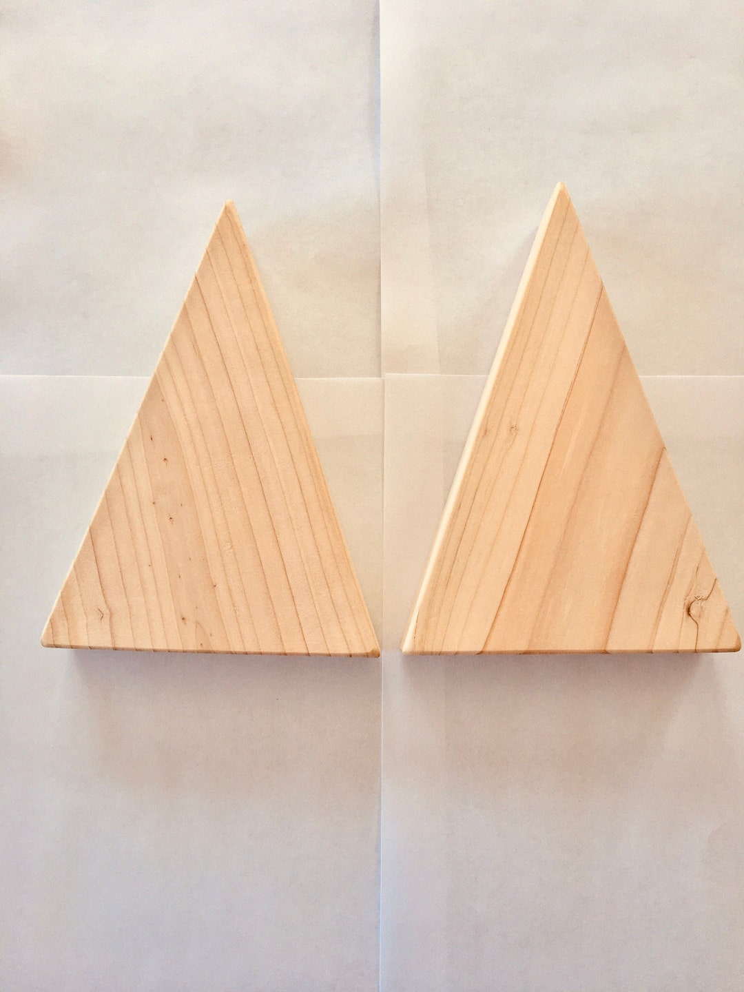 Wood Triangle Set - Handmade Unfinished 2 Piece Set - Etsy