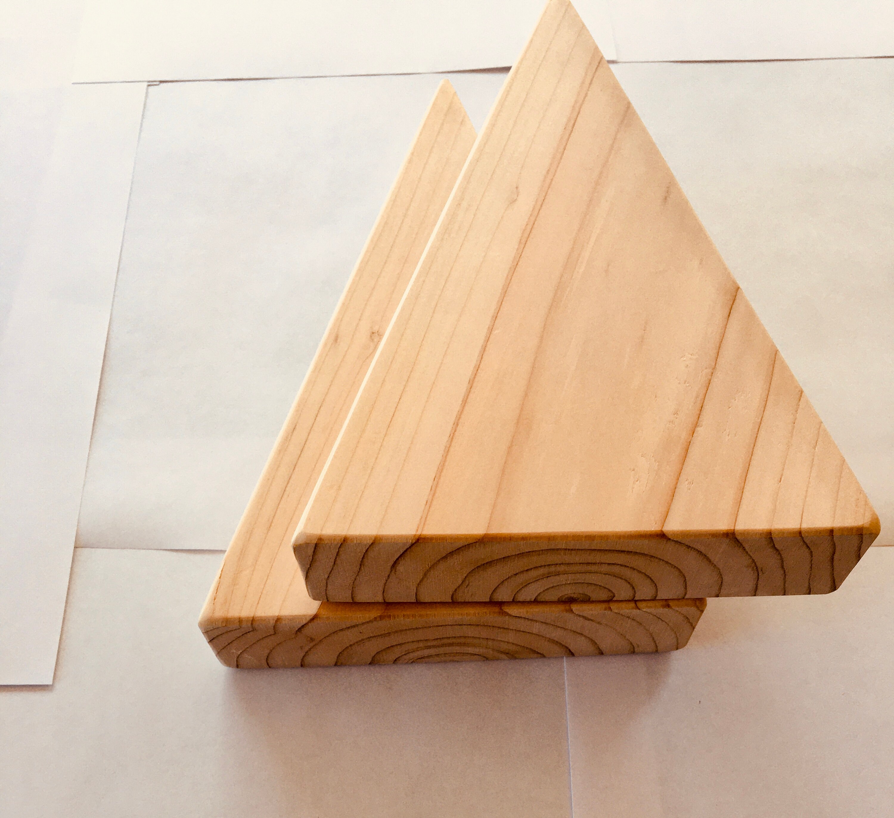 Wood Triangle Set - Handmade Unfinished 2 Piece Set - Etsy