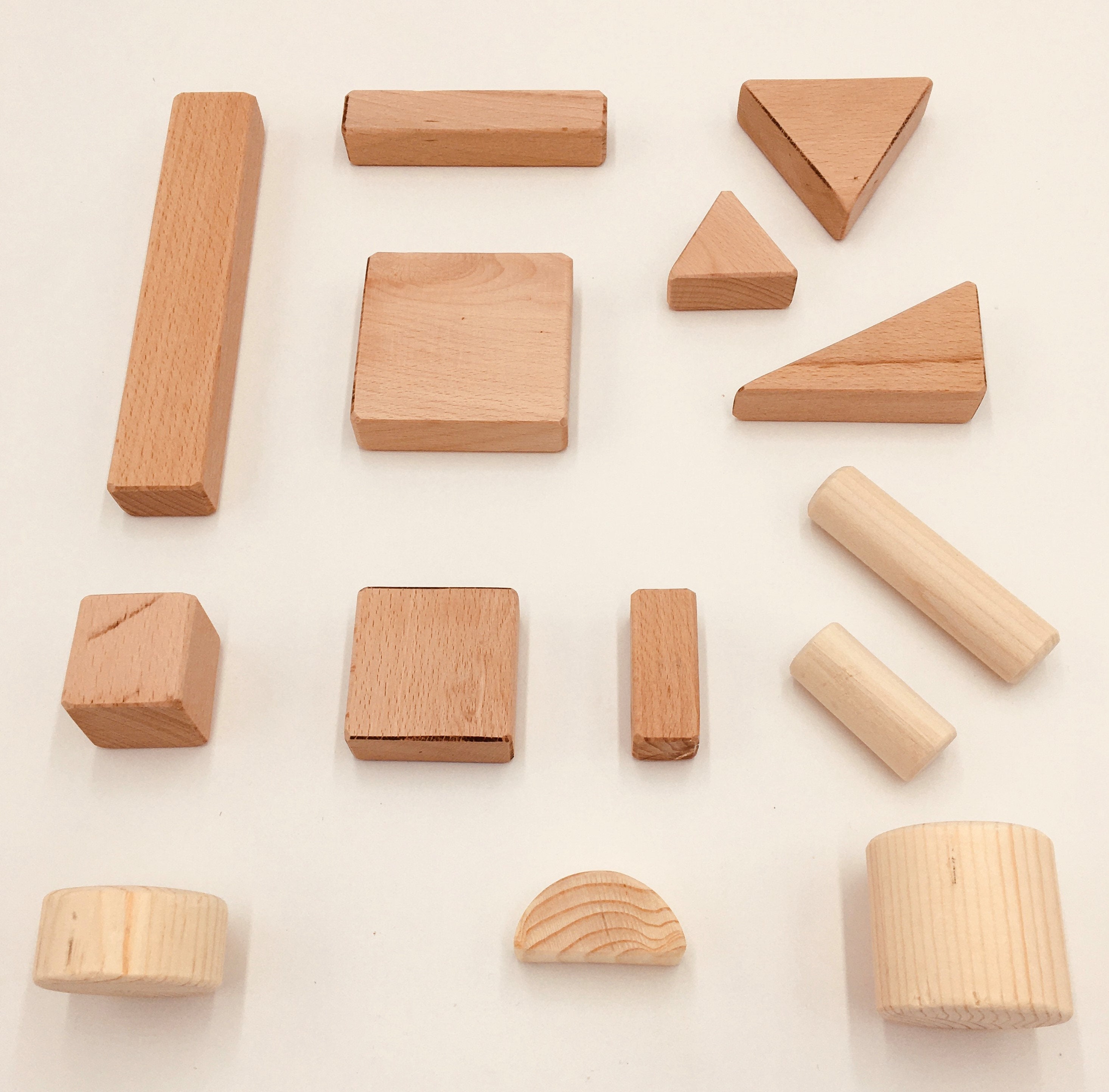 Toy Wooden Building Blocks Handmade Set of 60 - Etsy