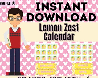 Lemon Calendar - Etsy