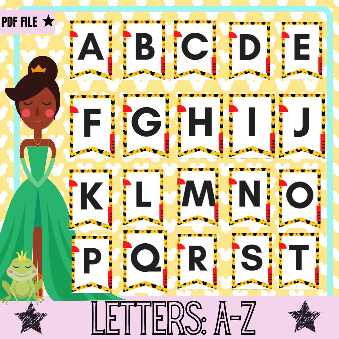 Disney inspired Classroom Alphabet Banners | Etsy