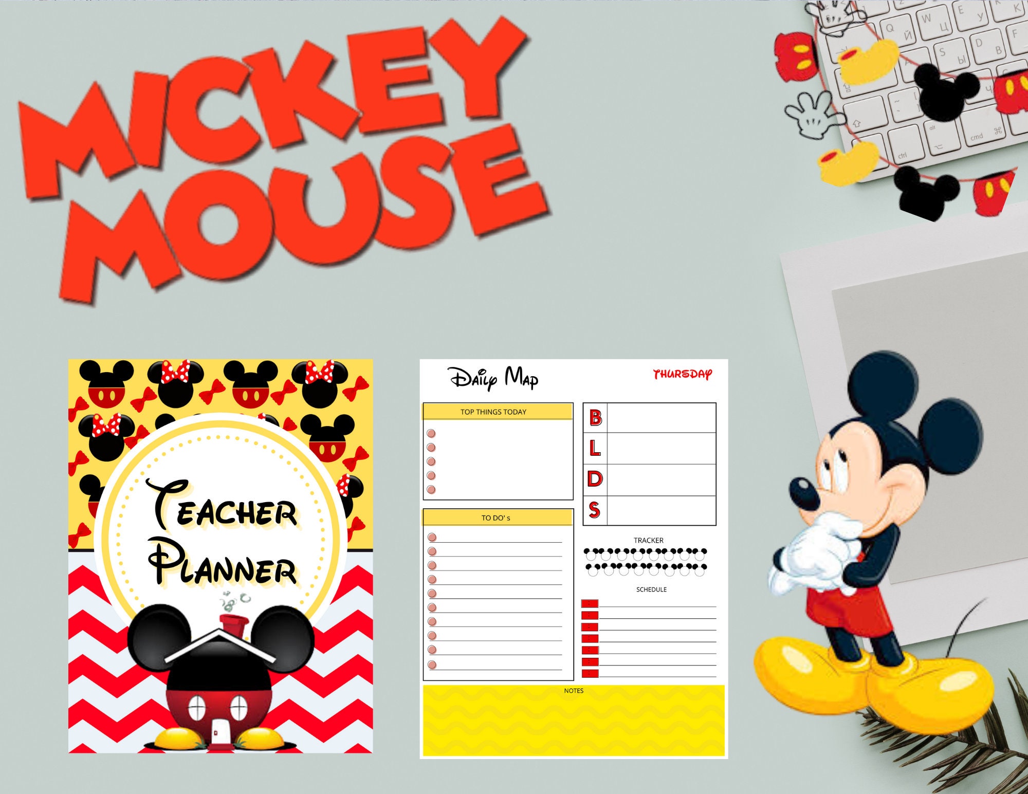 Disney Printable Teacher Planner for Disney themed classroom | Etsy