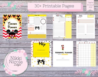 Mickey Mouse Teacher Planner - Etsy
