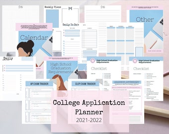 College Application Planner 15 Page Printable | Etsy