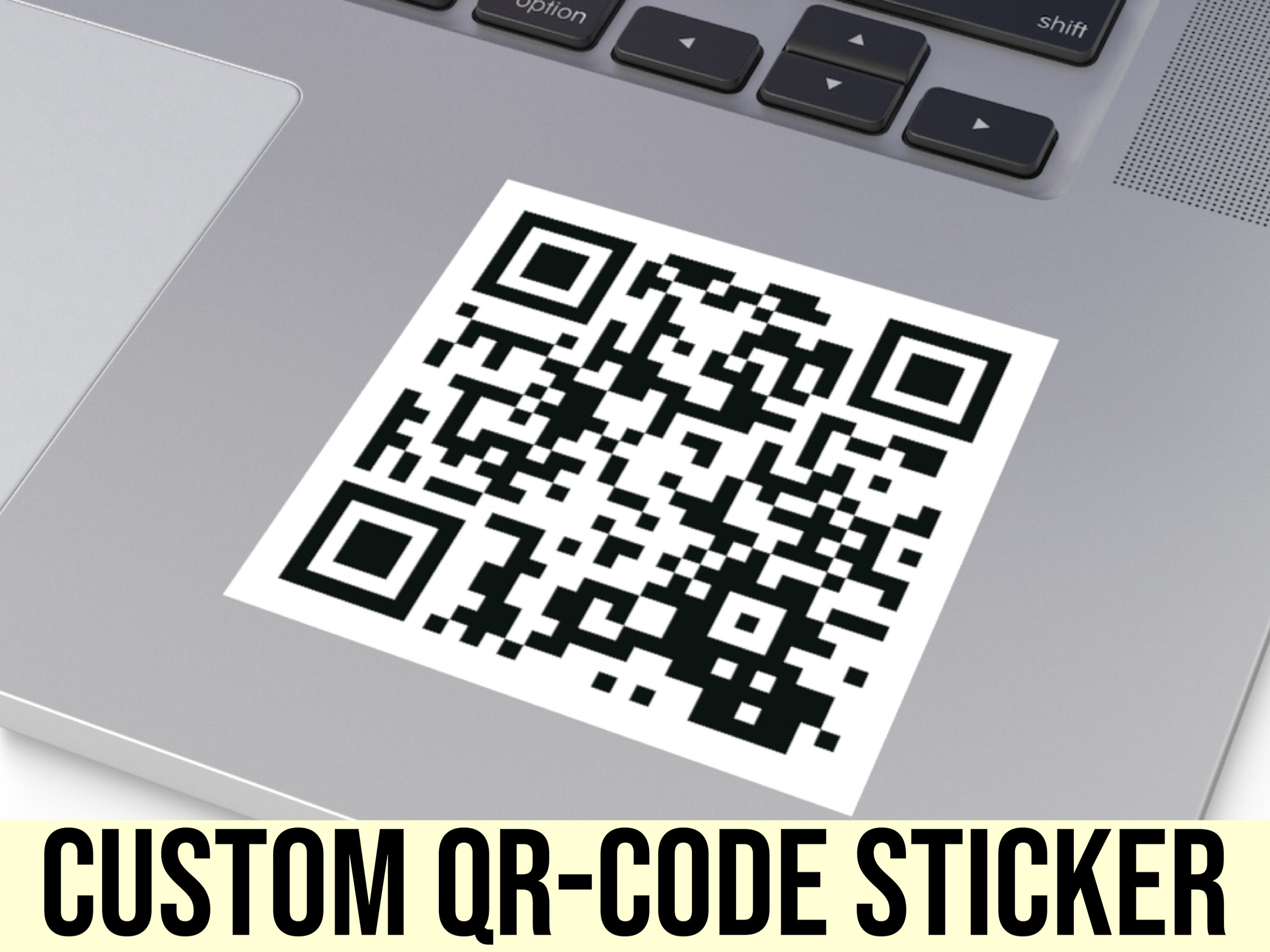 Customized Qr Code Sticker Personalized Qr Vinyl Sticker Etsy