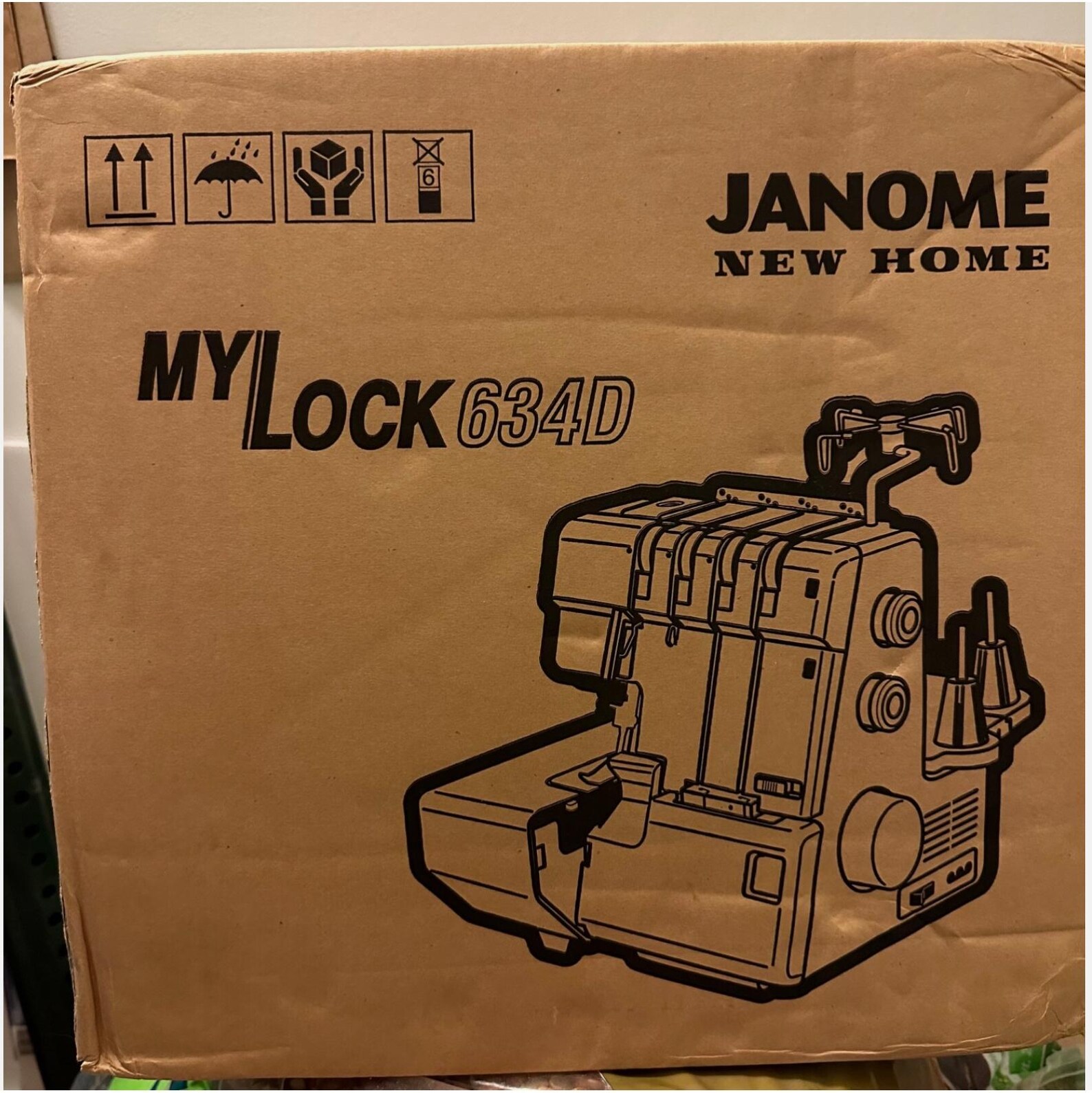 JANOME Mylock 634D Overlock Serger Machine Purple 07/2013 NEW Nib Nos ...