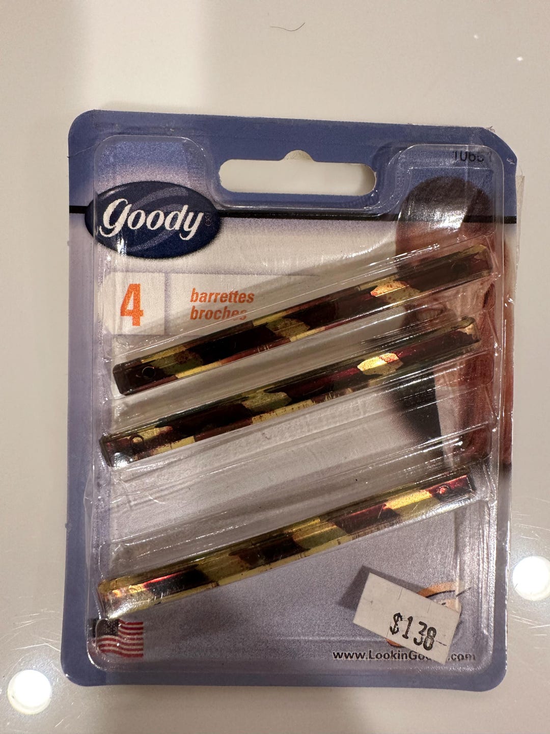 GOODY Vintage 3” Inch Nos Nib New Stay-tight Clasp 3 BARRETTES 2000 ...