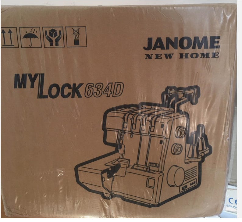 JANOME Mylock 634D Overlock Serger Machine Purple 07/2013 NEW Nib Nos ...