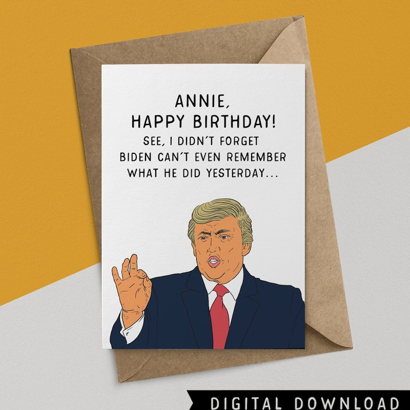 Trump Greeting Card - Etsy