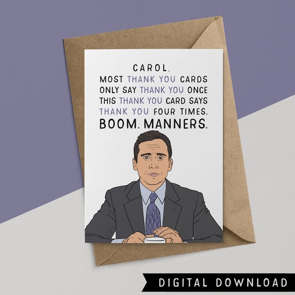 Funny Thank You Card - Etsy