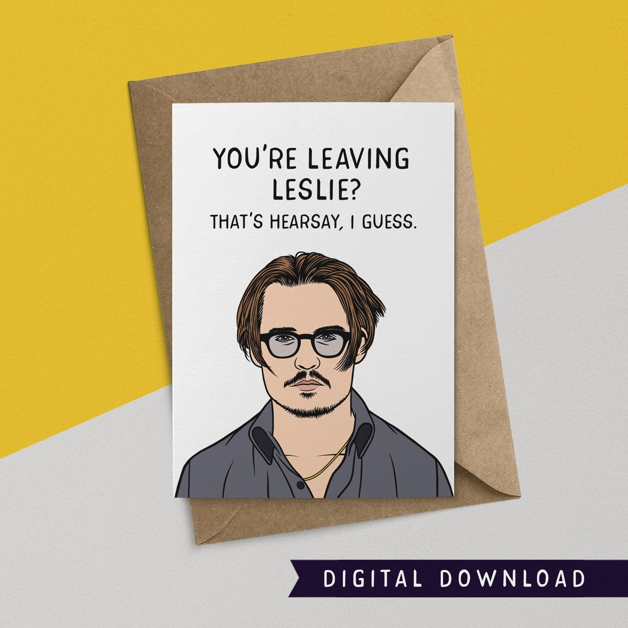 BUY 1 GET 1 FREE Printable Goodbye Instant Download Johnny Depp Funny ...